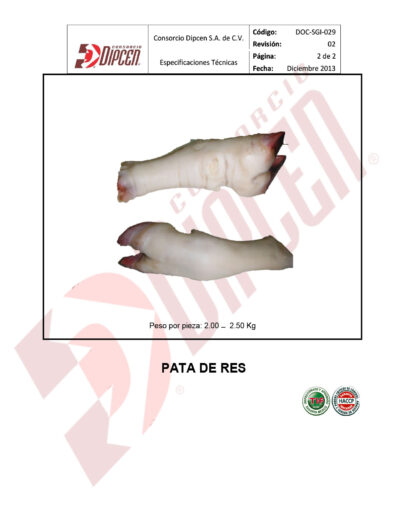 PATA DE RES - Consorcio Dipcen | Bienvenidos